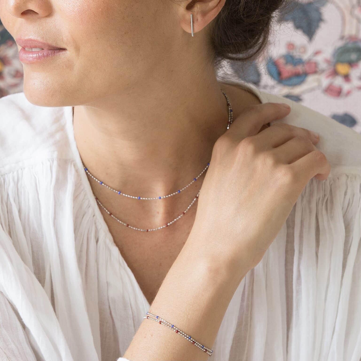 Collier Milos - rouge - en Argent | Graazie