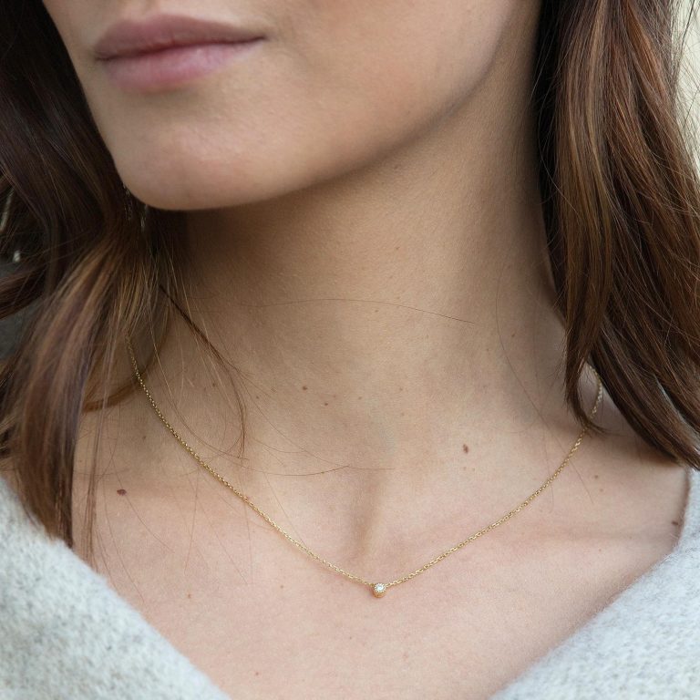 Collier diamant véritable brillant | Graazie