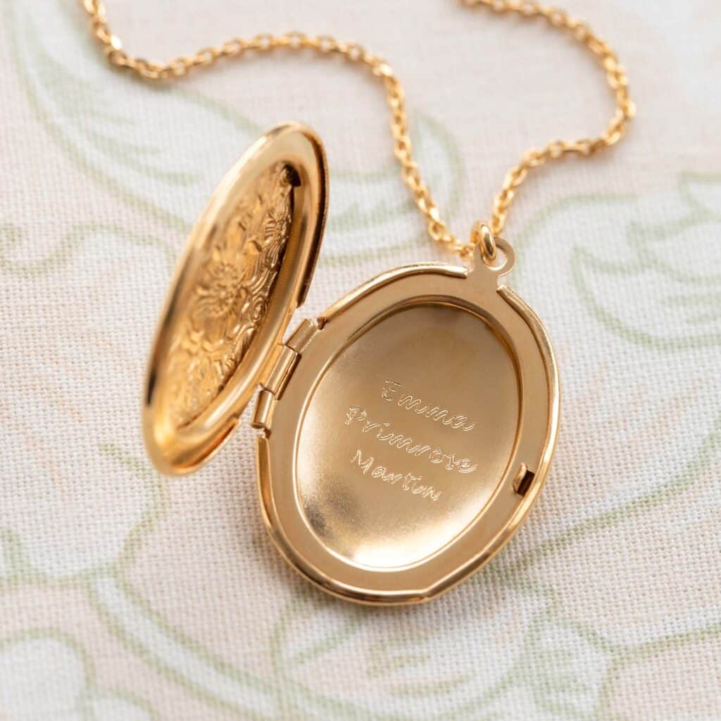 Camélia - Collier Locket à graver | Graazie